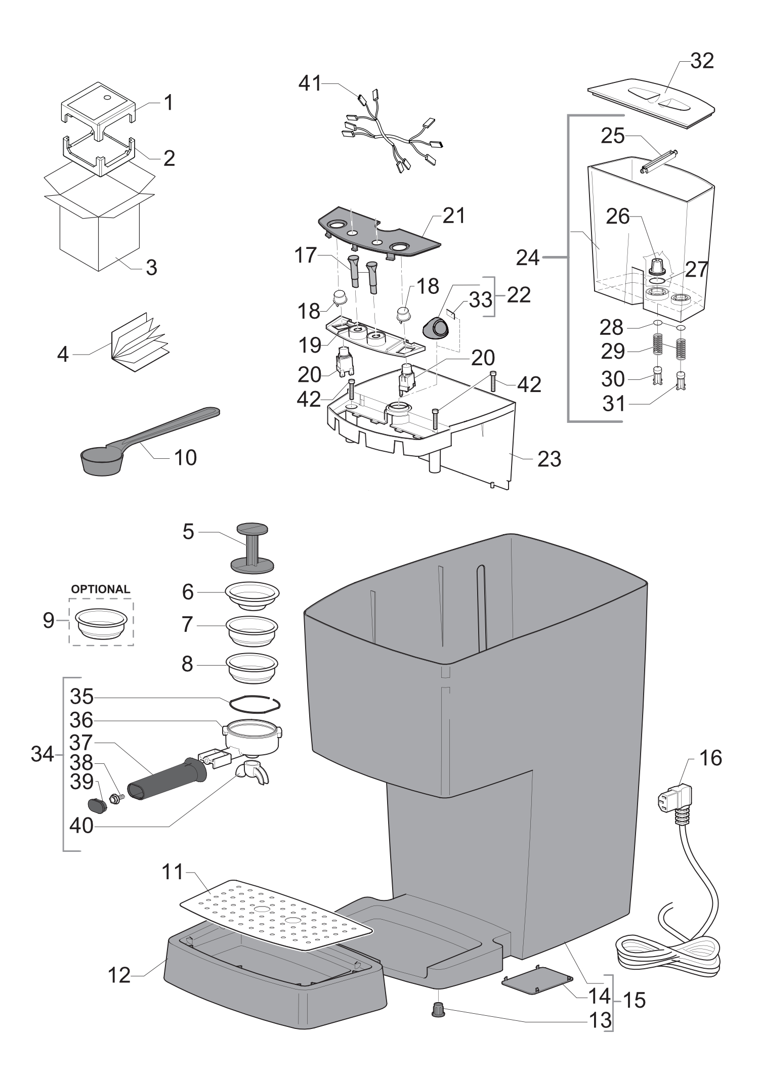 Exploded Views Gaggia Exploded Views Espresso Pure Exploded View ...