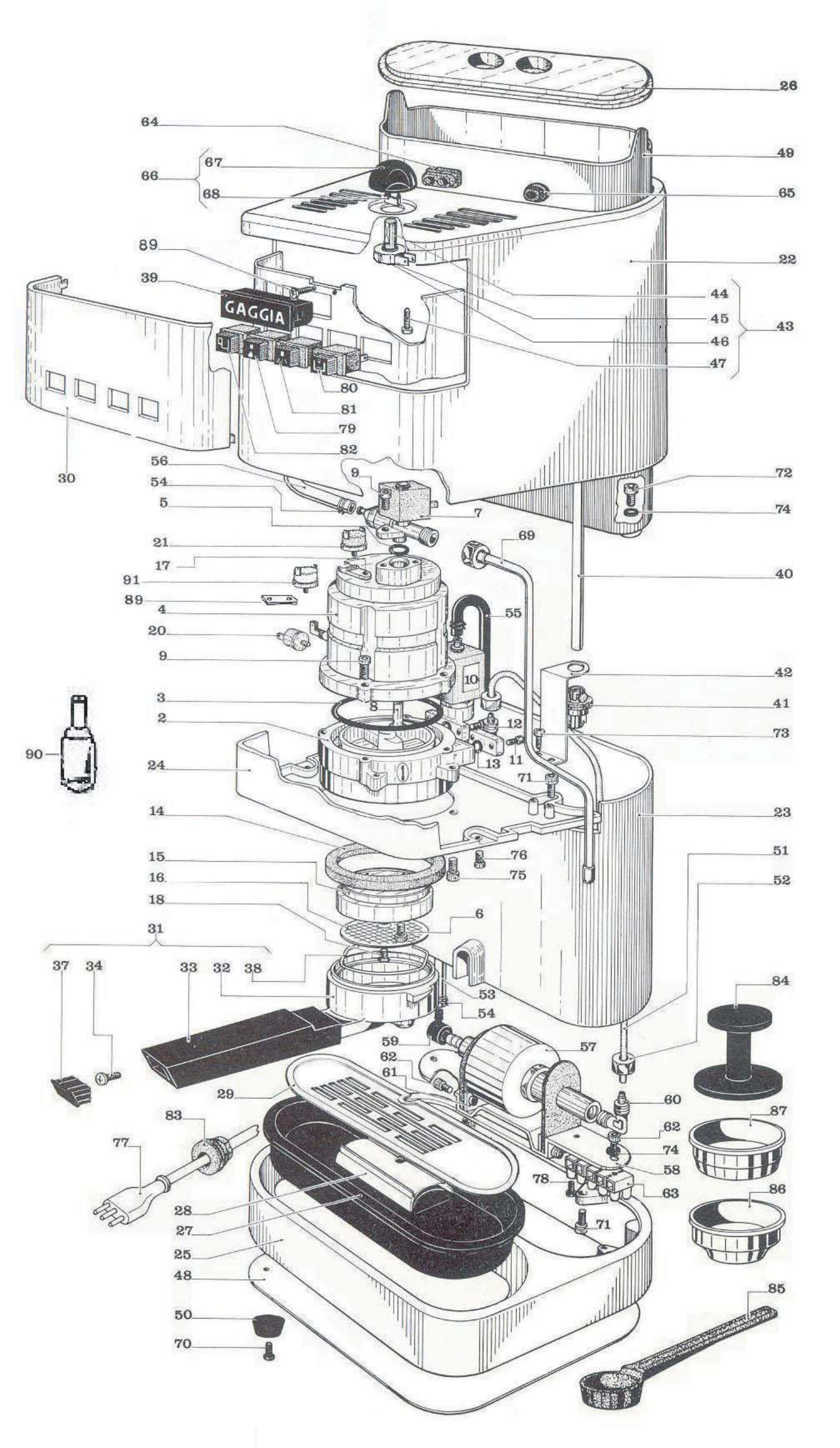 Exploded Views Gaggia Exploded Views Baby Series 2 Exploded View (1986 ...